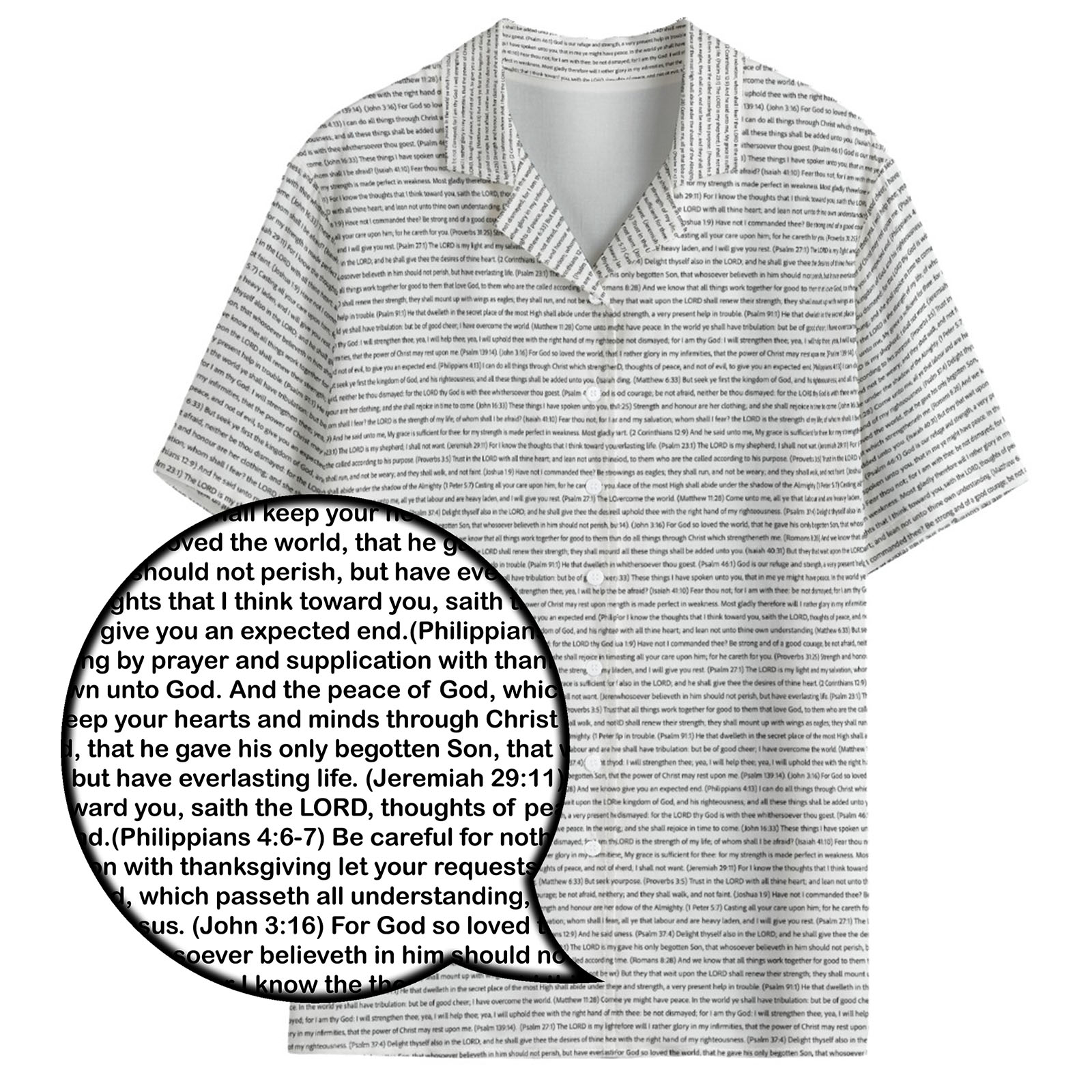 Unisex Aloha Hawaiian Shirt | Bible Verse & Scripture – Prose Print